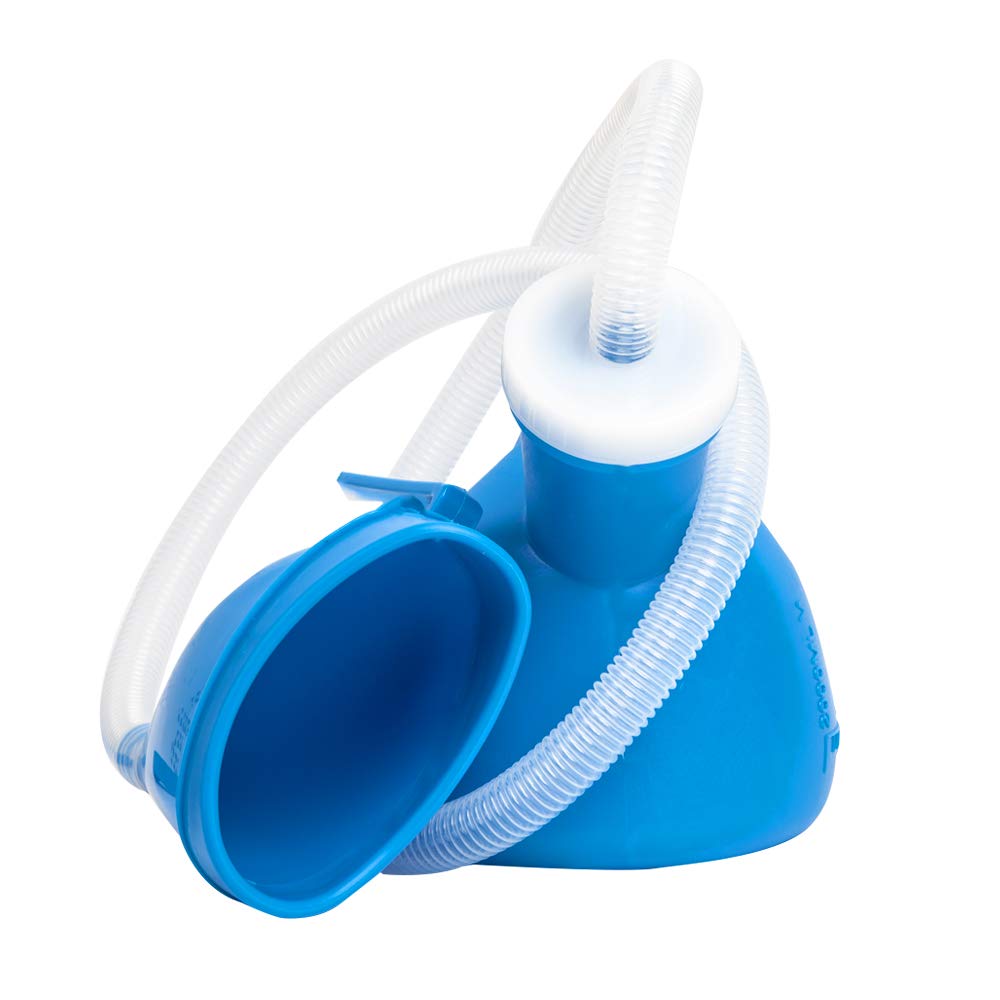 Portable Urinal for Women & Men, OOCOME Urinal Bottle Spill Proof Bedside Urinals 2000ml Travel Camping Urinal Toilet Pee Bottle with Long Hose (Blue)