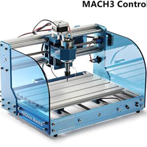 Genmitsu CNC Router Machine 3018-PROVer Mach3 with Mach3 Control, Limit Switches & Emergency-Stop, Plastic Acrylic PCB PVC Wood Carving Milling Engraving Machine,XYZ Working Area 300 x 180 x 45mm