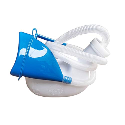 Portable Urinal for Women & Men, OOCOME Urinal Bottle Spill Proof Bedside Urinals 2000ml Travel Camping Urinal Toilet Pee Bottle with Long Hose (White)