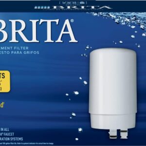 Brita Tap Water Filtration System Replacement Filters for Faucets, 3 Count, White, 3 & Tap Water Filter System, Water Faucet Filtration System with Filter Change Reminder, Reduces Lead, White