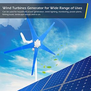 Dyna-Living Wind Turbine Generator Kit 500W AC 24V 5-Blade Wind Turbine Motor with Charge Controller Power Generation Kit for Home Use Boat or Industrial Energy(Not Included mast)