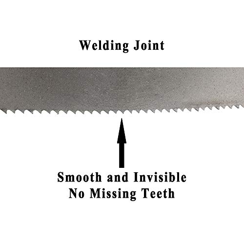 Imachinist S621214SS Bi-Metal 62" Long, 1/2" Wide, 0.025" Thick Bandsaw Blades for Cutting Stainless Steel Hard Metal (14TPI)