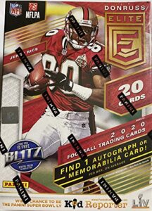 2020 panini elite nfl football blaster box (20 cards incl. one memorabilia or autograph card/bx)