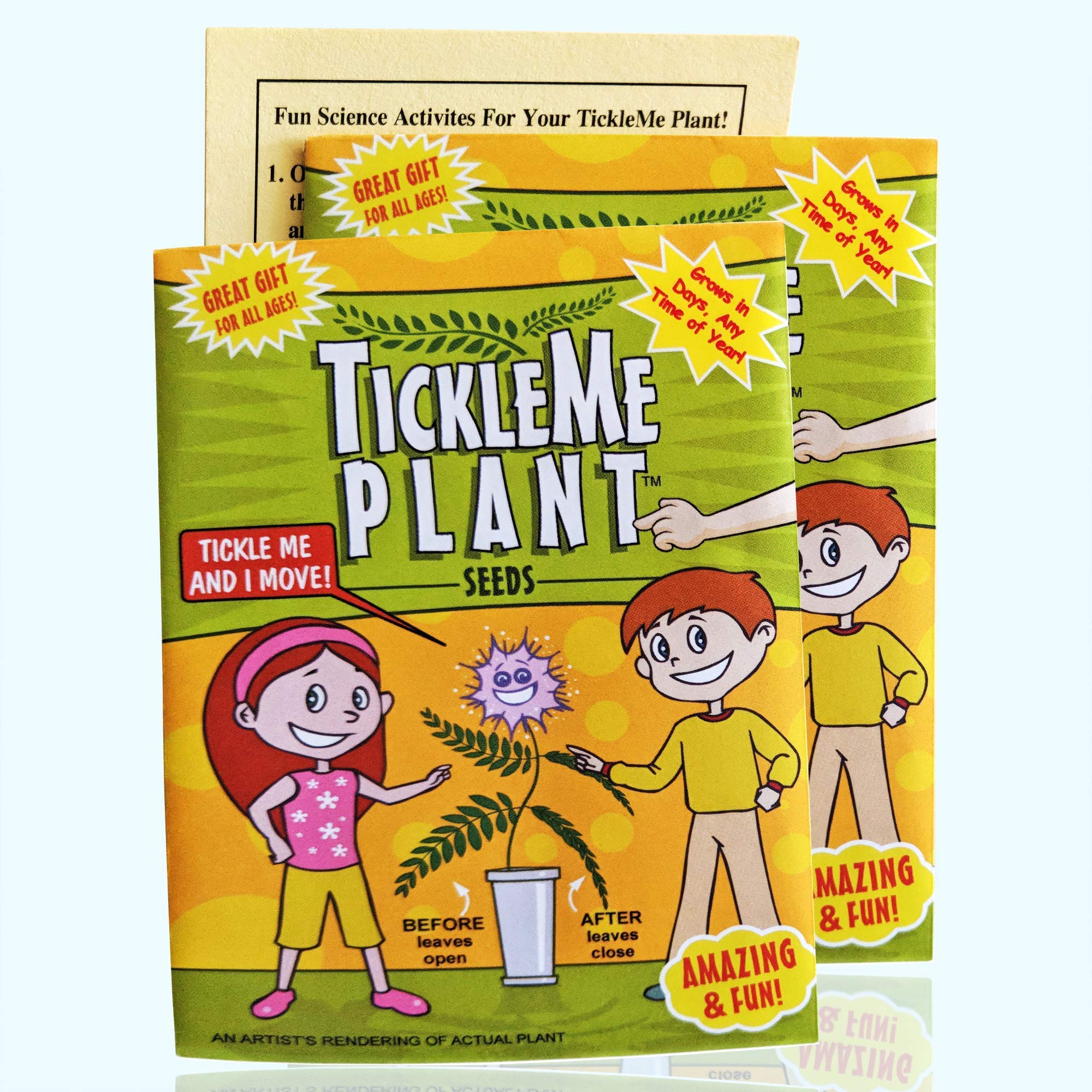 TickleMe Plant Seed Packets (2) with Zombie Plant Seed Packets (2)