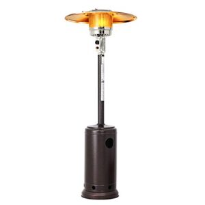 patiomore outdoor propane heater patio tall standing heater, 48000 btu, smooth black