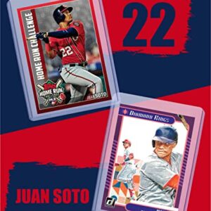 Juan Soto Baseball Cards (5) ASSORTED Washington Nationals Trading Card and Wristbands Gift Bundle