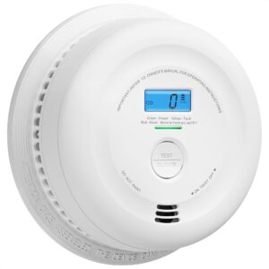 x-sense 10-year battery smoke and carbon monoxide detector with lcd display, dual sensor smoke and co alarm complies with ul 217 & ul 2034 standards, auto-check, sc08