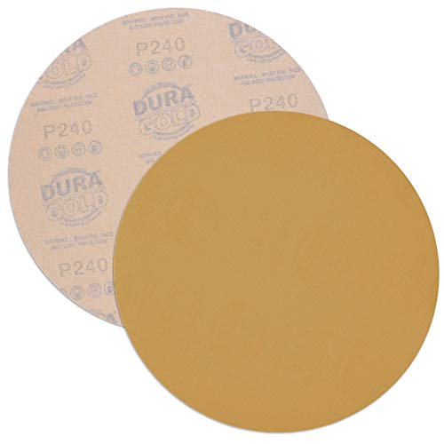 Dura-Gold Premium 9" Drywall Sanding Discs Variety Pack Box - 60, 80, 120, 180, 240 Grit (2 Discs Each, 10 Total) - Sandpaper Discs with Hook & Loop Backing, Fast Cutting For Drywall Power Sander Wood