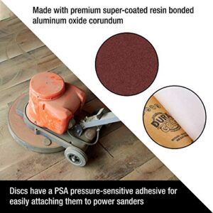 Dura-Gold Premium 12" Sanding Discs - 80 Grit (Box of 5) - Sandpaper Discs with PSA Self Adhesive Stickyback, Fast Cutting Aluminum Oxide Abrasive - Drywall, Floor, Woodworking, Automotive, Sander