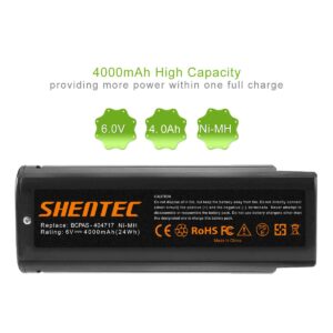 Shentec 2 Pack 4.0Ah 6V Ni-Mh Battery Compatible with Paslode 404717 B20544E BCPAS-404717 404400 900400 900420 900600 901000 902000 B20720 CF-325 IM200 F18 IM250 IM250A (Battery Charger Included)