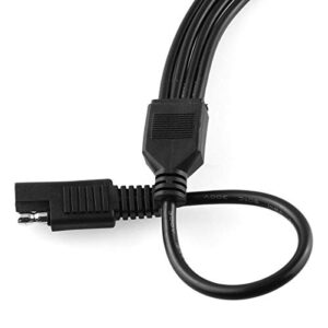 DGZZI SAE Power Extension Cable 40cm 18AWG Y Splitter 1 to 4 Connector 2 Pin Quick Disconnect Adapters Connector Cable for Solar Panel Charge