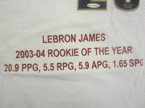 LeBron James Cavaliers signed Rookie of the Year 2003-04 jersey 92/123 UDA COA - Autographed NBA Jerseys