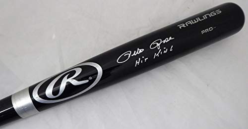 SALE!! Pete Rose Autographed Black Rawlings Bat Cincinnati Reds "Hit King" PR Holo Stock #177048 - Autographed MLB Bats