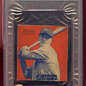 1936 WHEATIES SERIES 4 LOU GEHRIG YANKEES PSA AUTHENTIC Graded Baseball Card - Baseball Slabbed Autographed Rookie Cards