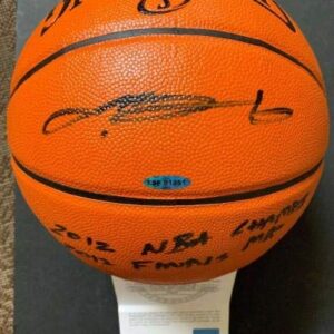 Lebron James Signed Spalding NBA Basketball 2012 NBA Finals Mvp Auto UDA Coa - Autographed Basketballs