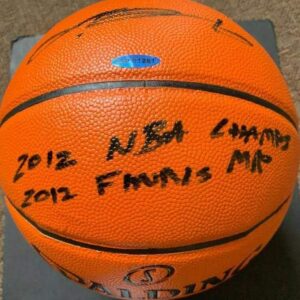 Lebron James Signed Spalding NBA Basketball 2012 NBA Finals Mvp Auto UDA Coa - Autographed Basketballs