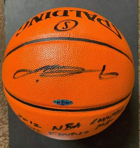 Lebron James Signed Spalding NBA Basketball 2012 NBA Finals Mvp Auto UDA Coa - Autographed Basketballs