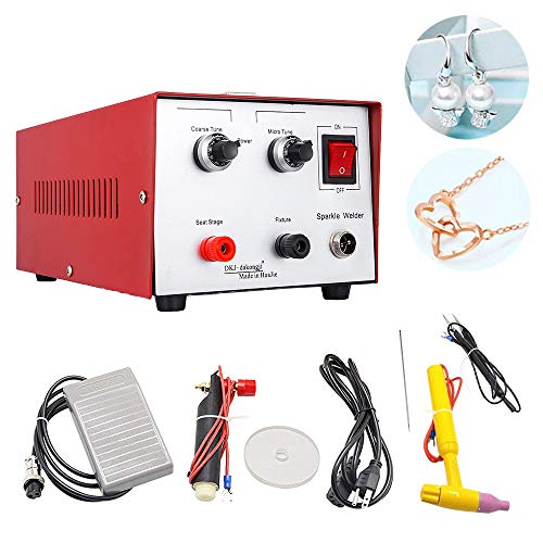 Jewelry Spot Welder,2 in 1 Pulse Sparkle Spot Welder Electric Soldering Handheld Jewelry Laser Welding Machine Spot Welder Necklace Gold Silver Platinum Jewelry Moulding Tools