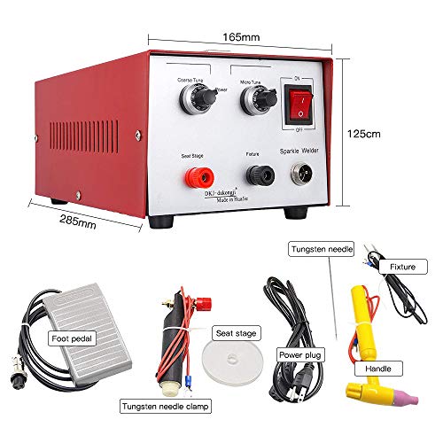 Jewelry Spot Welder,2 in 1 Pulse Sparkle Spot Welder Electric Soldering Handheld Jewelry Laser Welding Machine Spot Welder Necklace Gold Silver Platinum Jewelry Moulding Tools