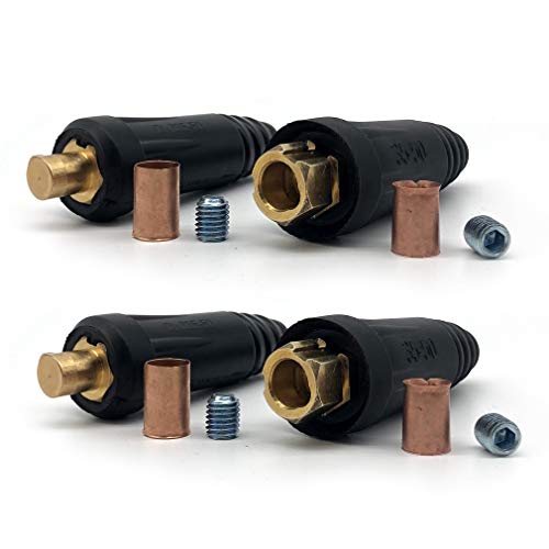 RX WELD Welding Cable Quick Connector Pair DINSE-Style (200Amp-300Amp (#4-#1) 35-50 SQ-MM 2-set)