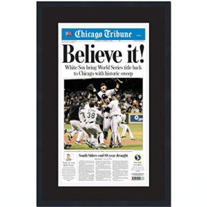 framed chicago tribune believe it white sox 2005 world series champions 17x27 baseball newspaper cover photo professionally matted