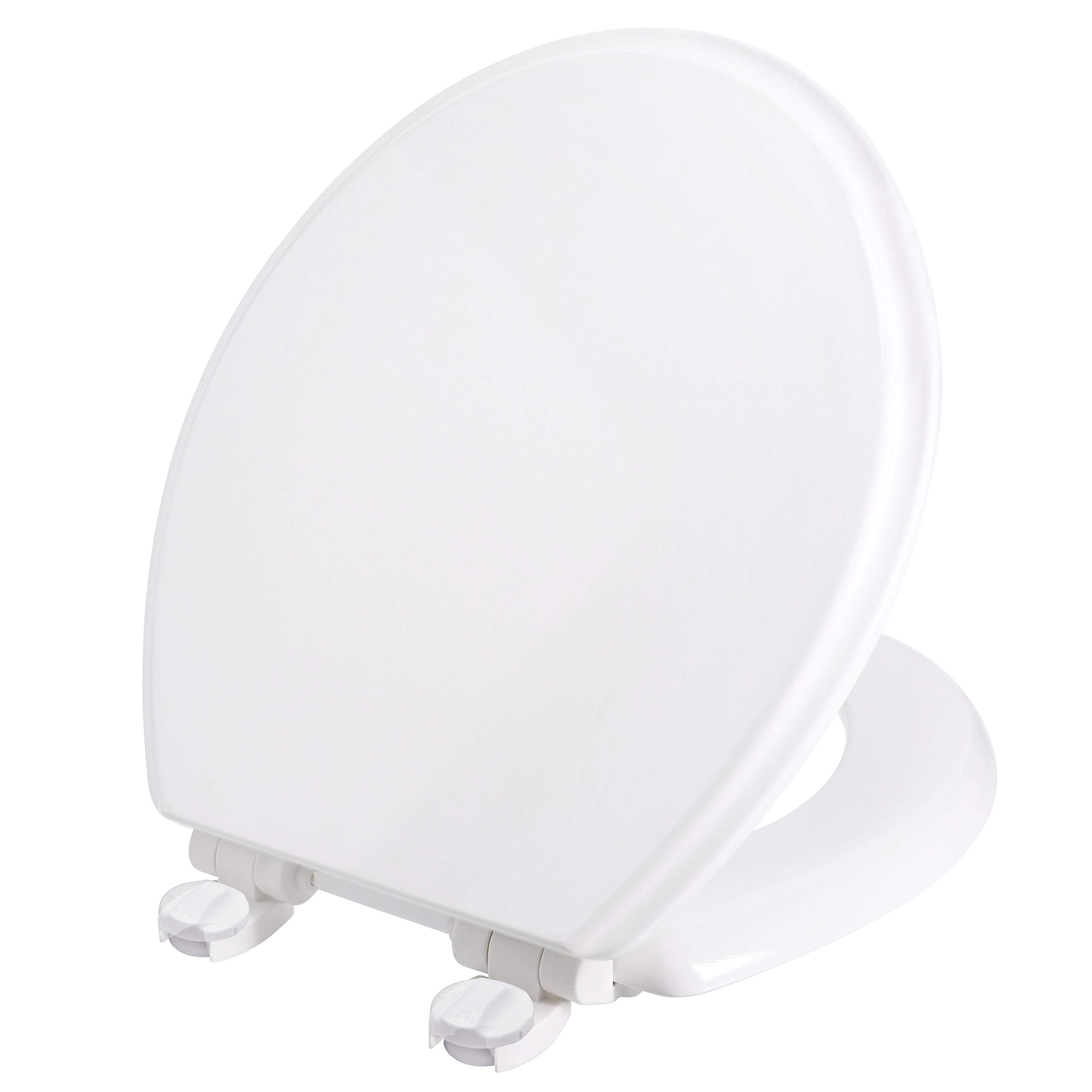 Idea Factory Round Adult/Child Toilet Seat with EZ OFF Hinges, Small Child Seat Included