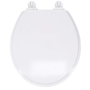 Idea Factory Round Adult/Child Toilet Seat with EZ OFF Hinges, Small Child Seat Included