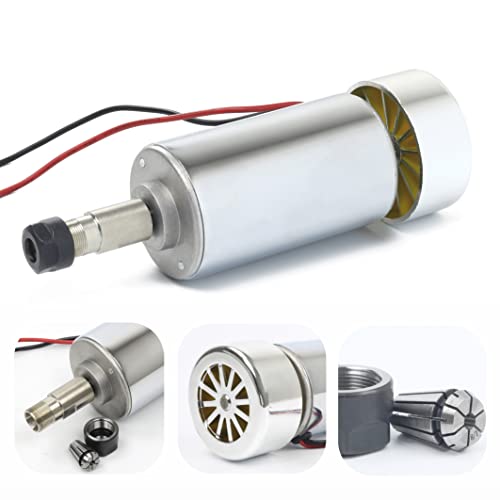 RATTMMOTOR ER11 Spindle Motor 300W Air-Cooled Spindle Motor 52mm 12-48VDC 12000RPM 400mN.m for DIY CNC Router Engraver Milling Machine