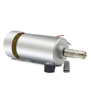 RATTMMOTOR ER11 Spindle Motor 300W Air-Cooled Spindle Motor 52mm 12-48VDC 12000RPM 400mN.m for DIY CNC Router Engraver Milling Machine