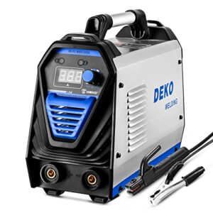 dekopro 200amp mma welder, 110/220v stick welder dual voltage arc welders portable welding machine electrode holder,work clamp, input power adapter cable and brush