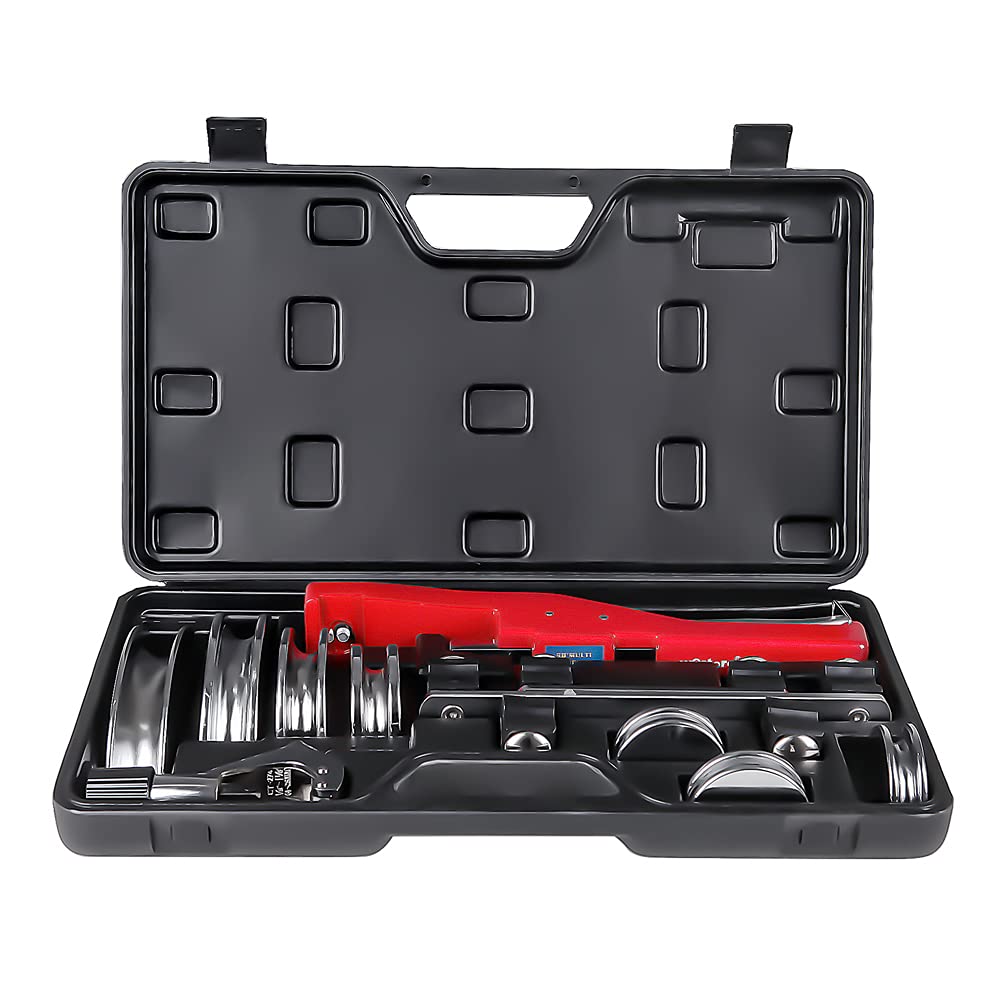 Tube Bender Kit Refrigeration Ratcheting Tubing benders Hand Tool 1/4 to 7/8 Inch Aluminium Alloy Replacement Head