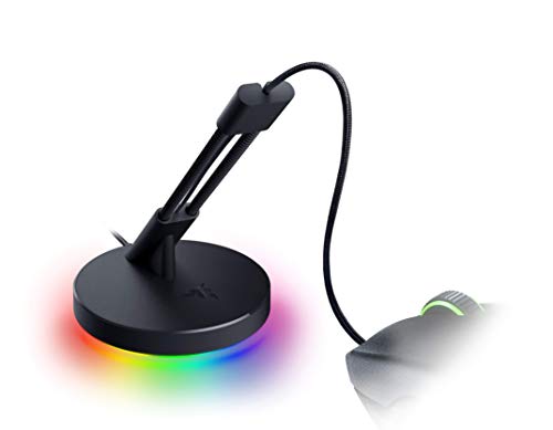 Razer Mouse Bungee V3 Chroma - Mouse Cable Holder with RGB Lighting (Spring Arm with Cable Clip, Heavy Non-Slip Base, Cable Management) Black