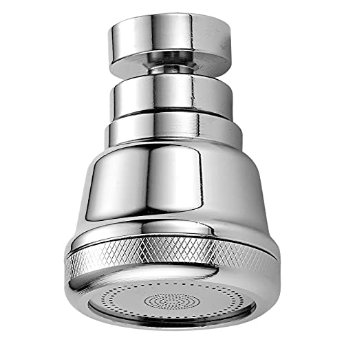 BQZONE Kitchen Faucet Sprayer Head For Replacement 360° Rotatable Faucet Swivel Adaptor Moveable Kitchen Tap Head High Pressure Booster Easy to Wash Dishes,Vegetables and Fruits(Solid Brass)