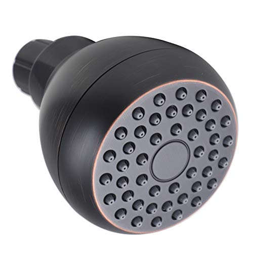 High Pressure Anti-Clogs Rustproof Shower Head Fixed Water Showerhead for Bathroom with Strong Spray Angle-Adjustable Ball Joint Teflon Tape Fits High and Low Water Flow Showers Oil-Rubbed Bronze