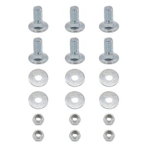 gpartsden 6pk 710-0451 712-04063 skid shoe bolts nuts and washers kit for mtd cub cadet yardman 784-5580 736-0242 712-04063 gw-37002 snow blower