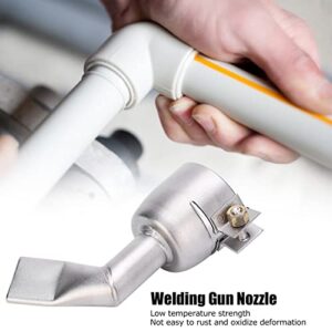 2Pcs Welding Gun Nozzle, 120 Degree Hot Air Gun Welding Nozzle Stainless Steel Flat Nozzle Welding Heat Gun Accessories for PVC PP