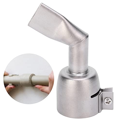 2Pcs Welding Gun Nozzle, 120 Degree Hot Air Gun Welding Nozzle Stainless Steel Flat Nozzle Welding Heat Gun Accessories for PVC PP