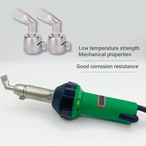 2Pcs Welding Gun Nozzle, 120 Degree Hot Air Gun Welding Nozzle Stainless Steel Flat Nozzle Welding Heat Gun Accessories for PVC PP