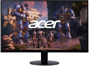 acer sb240y bbix 23.8” full hd (1920 x 1080) ultra-thin zero-frame ips monitor with amd radeon freesync technology and 1ms vrb (hdmi port & vga port), black