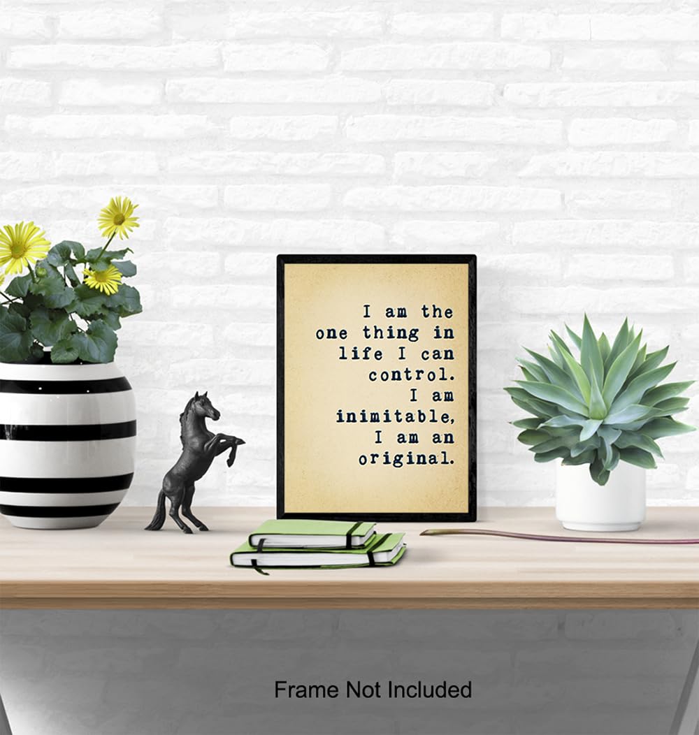 Control Quote - Inspirational Wall Art Room Decor - Motivational Home Decoration Poster Print for Bedroom, Office, Living Room - Gift for History Fans - 8x10