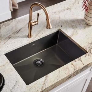 Ruvati 30-inch Undermount Gunmetal Black Stainless Steel Kitchen Sink 16 Gauge Single Bowl - RVH6300BL