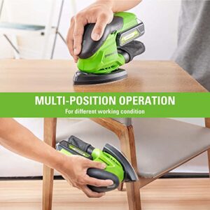 Greenworks 24V Cordless Finishing Sander 11,000 OPM, Tool-Only (Battery and Charger Sold Separately)