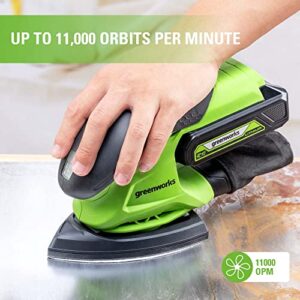 Greenworks 24V Cordless Finishing Sander 11,000 OPM, Tool-Only (Battery and Charger Sold Separately)