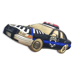 police car challenge coin saint michael the archangel defend us in battle