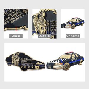 Police Car Challenge Coin Saint Michael The Archangel Defend Us in Battle