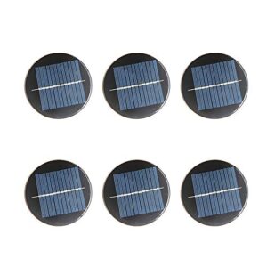 nuzamas set of 6 pieces 6v 80mm micro mini solar panel cells for solar power energy, diy home, garden light, science projects - toys - battery charger