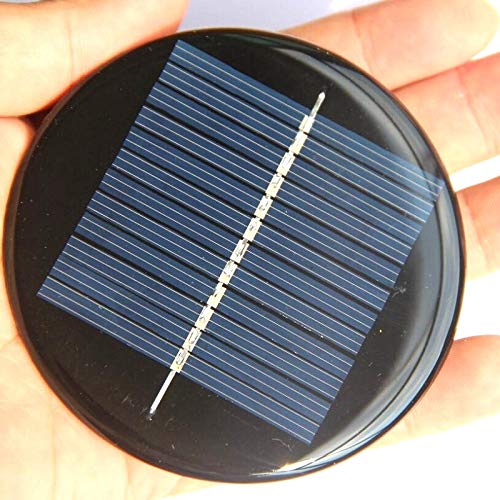 NUZAMAS Set of 6 Pieces 6V 80mm Micro Mini Solar Panel Cells for Solar Power Energy, DIY Home, Garden Light, Science Projects - Toys - Battery Charger