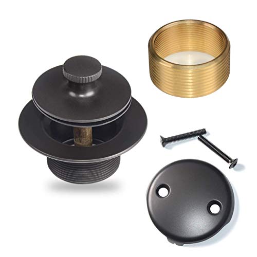 Uni-Green Bathtub Drain Conversion Kit, Lift & Turn Tub Drain Kit, All Brass Construction, Matte Black