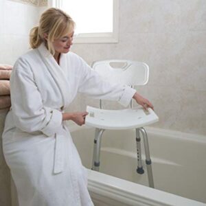 Dr. Kay's Adjustable Height Bath and Shower Chair Shower Bench with Backrest