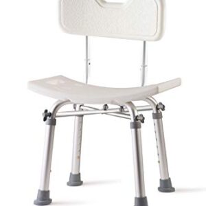 Dr. Kay's Adjustable Height Bath and Shower Chair Shower Bench with Backrest